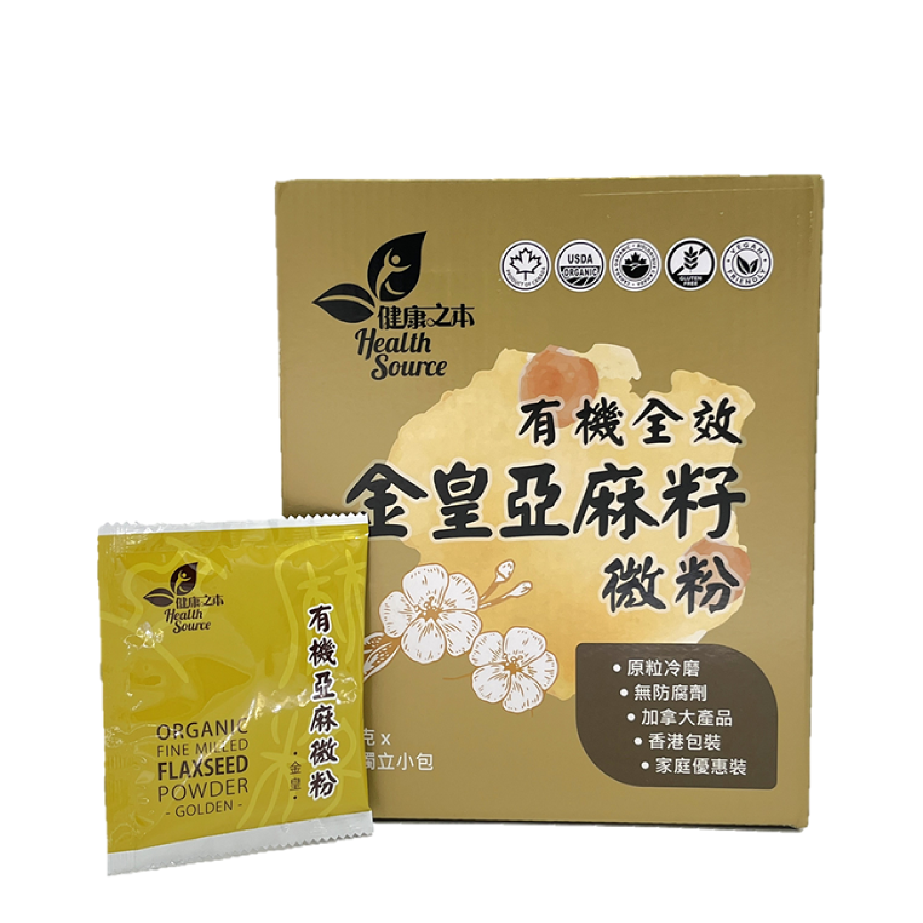 Health Source Organic Flaxseed Micro Powder - Golden 20g x40 Sachets ...